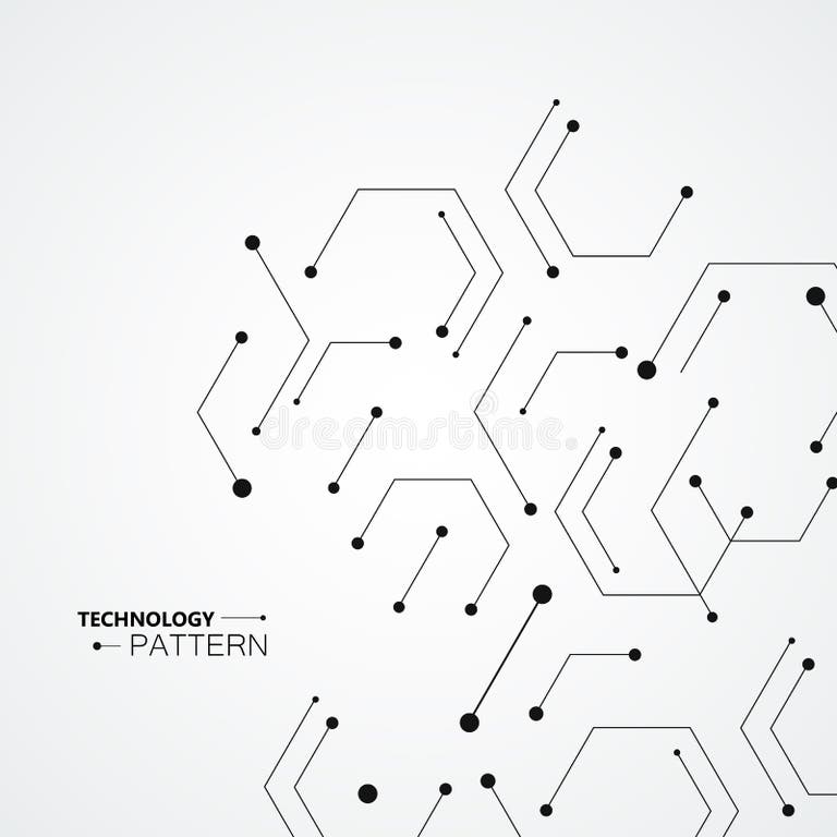 Molecular Structure Pattern Background. Vector Technology Design Stock ...