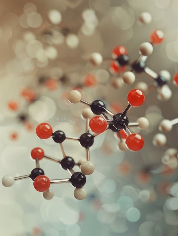 Molecular Structure of a Protein Stock Image - Image of atom, model ...
