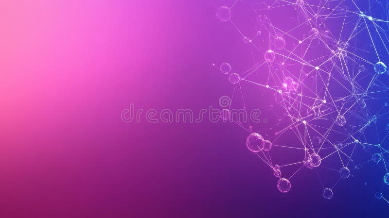 Molecular Structure on Purple and Blue Background Science, Chemistry ...