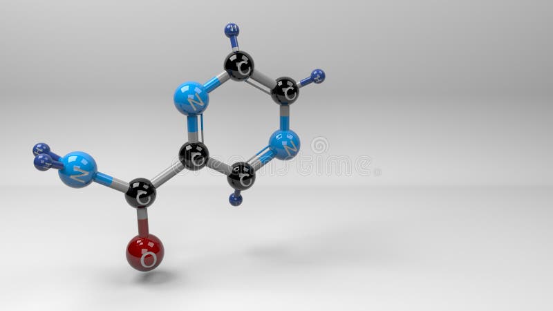 Pyrazinamide Molecule Structure Illustration. Stock Illustration ...