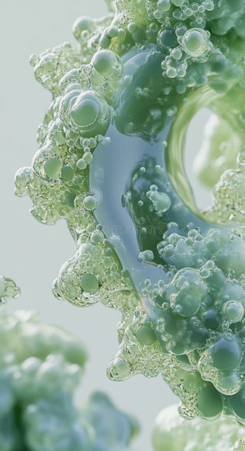 A Molecular Structure Rendered in 3D, Set Against a Smooth Gradient ...