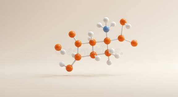 Molecular Structure Rendering of Chemical Compound Model Stock Illustration - Illustration of ...
