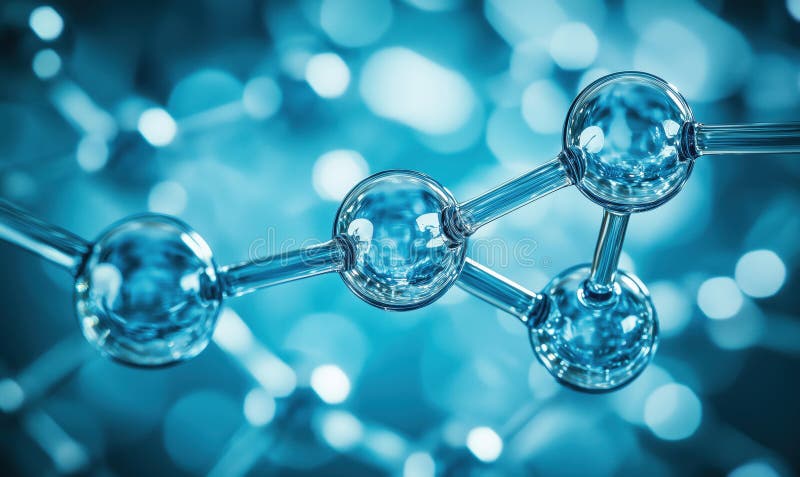 Molecular Structure Representation, Transparent Spheres Connected by ...