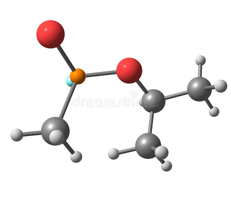 Molecular Structure of Sarin on White Stock Illustration - Illustration ...