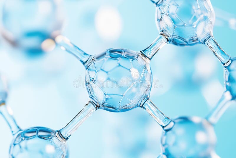 Molecular Structure Showcasing Interconnected Spheres in Blue ...
