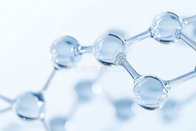 Molecular Structure Showcasing Interconnected Spheres with a Clear ...