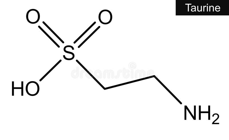 Molecular Structure of Taurine Stock Illustration - Illustration of ...