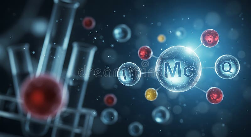 Molecular Structure and Test Tubes in a Science Laboratory Illustration ...