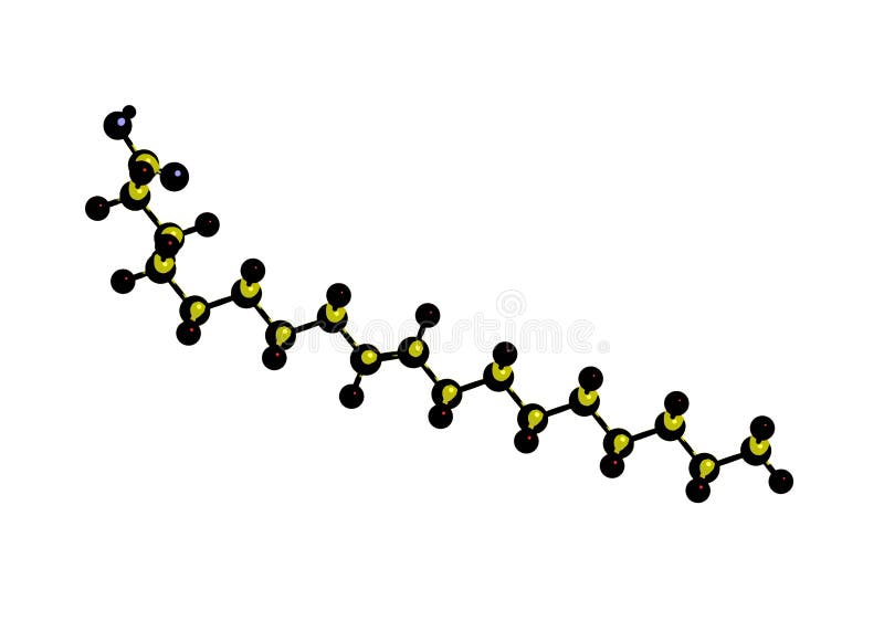 Molecular Structure of Trans Oleic Acid Stock Illustration ...