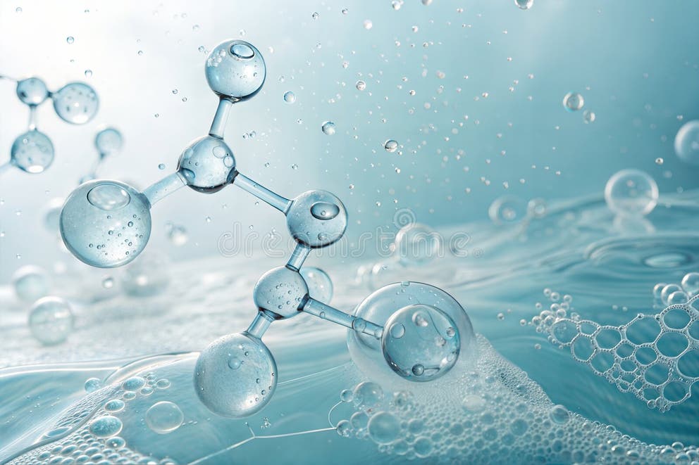 Molecular Structure with Transparent Spheres and Water Bubbles on Light ...