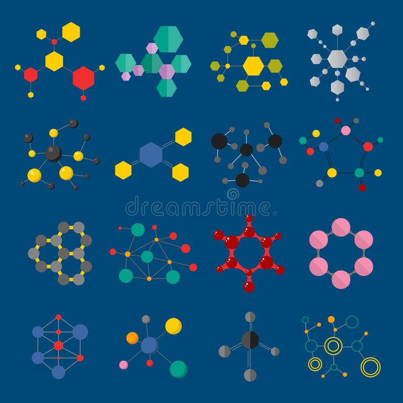 Molecular Structure Vector Illustration Isolated Stock Vector ...
