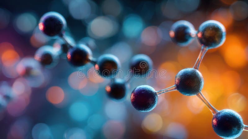 Molecular Structure Vibrant Colors Science Stock Illustration ...
