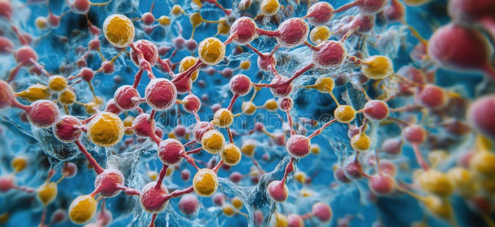 Molecular Structure Visualization: Colorful Representation of Atoms and ...