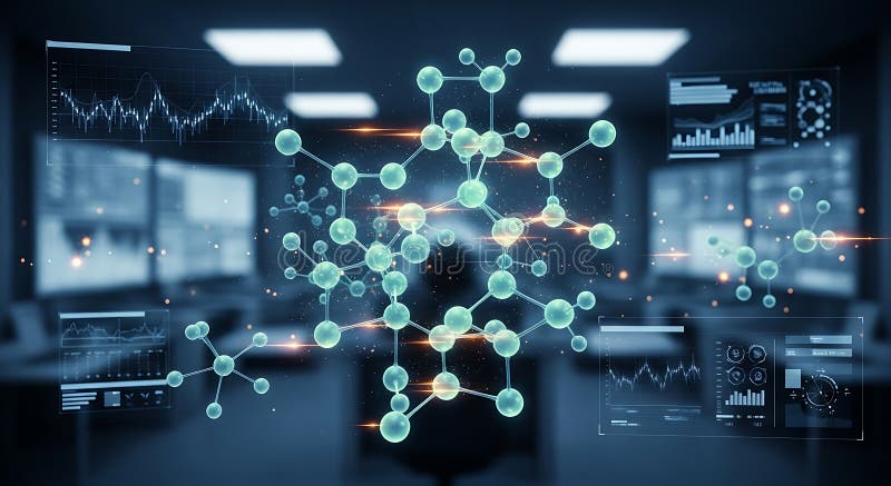 Molecular Data Visualizations Stock Illustrations – 293 Molecular Data ...