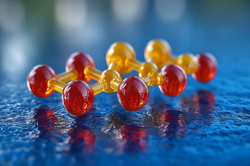 AI-Generated Molecular Structure Stock Illustration - Illustration of ...