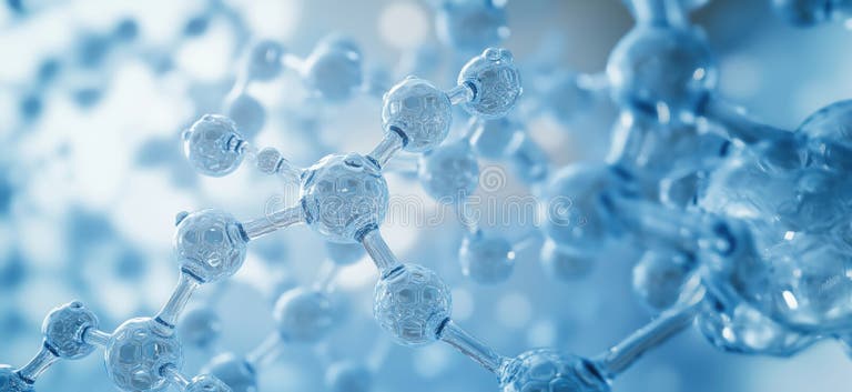 Molecular Structure Visualization Showcasing Interconnected Transparent ...