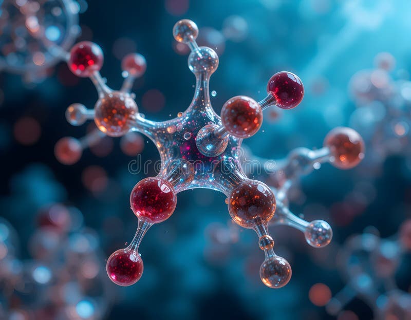 Molecular Structure Visualization with Spheres and Connecting Rods ...