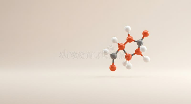 Molecular Structure Visualization with Spheres and Sticks Stock ...