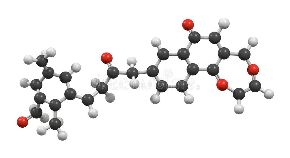 Molecular Structure Visualizing Chemical Compound Model on White Stock ...