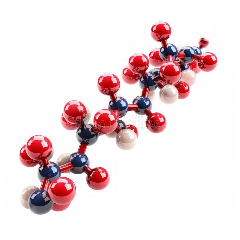 Molecular Structure on White Background. Generative Ai Stock ...