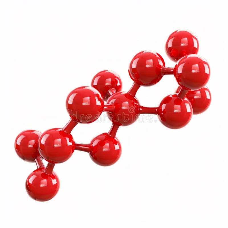 Molecular Structure on White Background. Generative Ai Stock ...