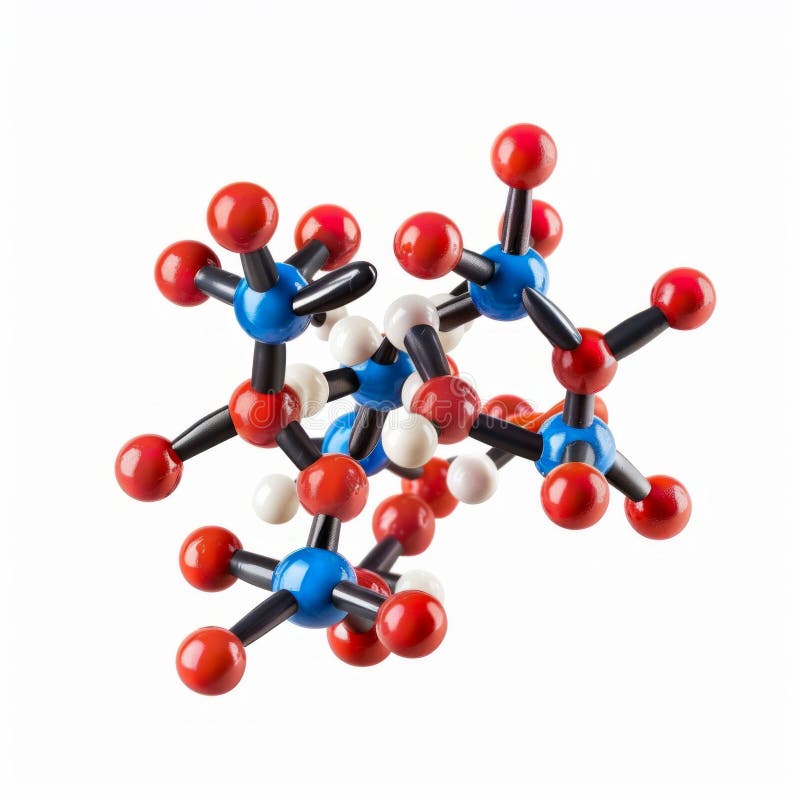 Molecular Structure on White Background. Generative Ai Stock ...