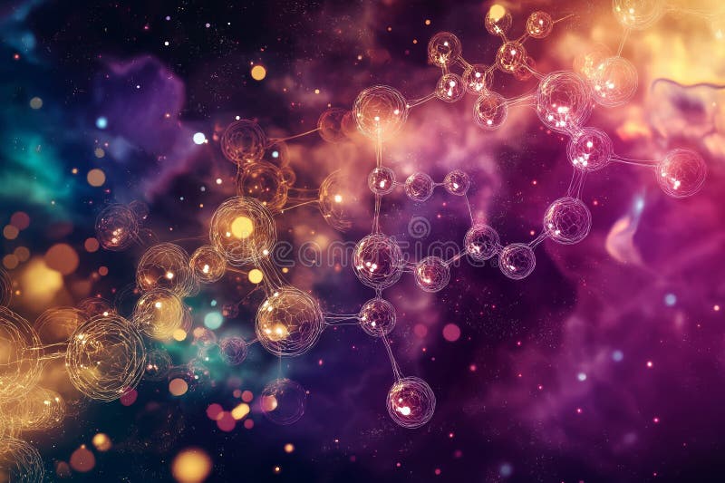 Molecular Structures in Chemical Interactions Stock Image - Image of ...