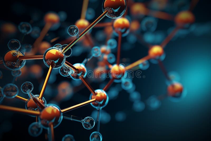 Molecular Structures in Chemical Interactions Stock Image - Image of ...