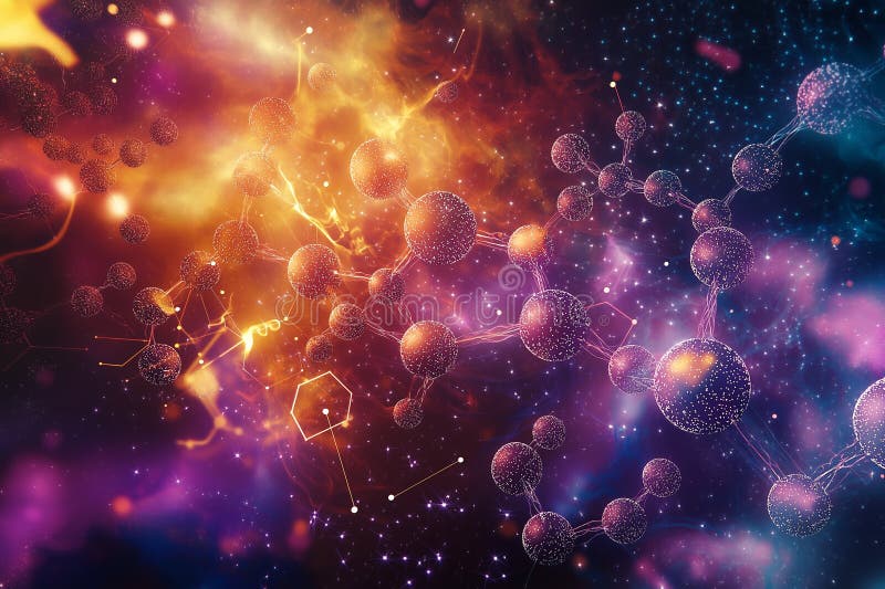 Molecular Structures in Chemical Interactions Stock Photo - Image of ...