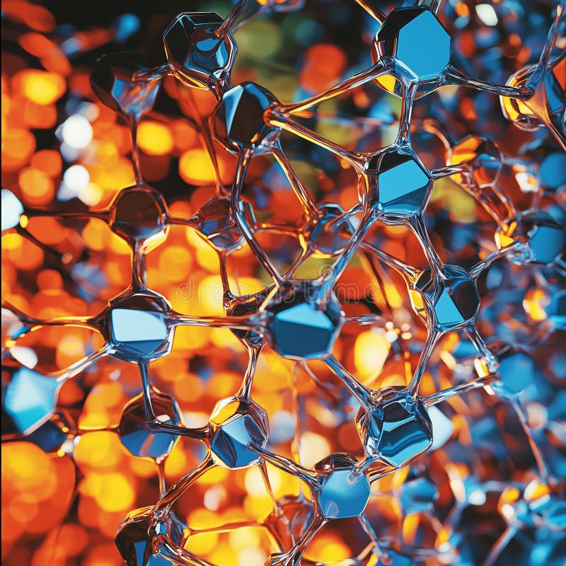 Molecular Structures in Chemical Interactions Stock Illustration ...