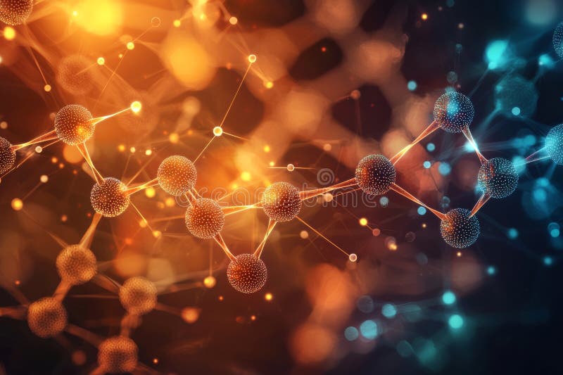 Molecular Structures in Chemical Interactions Stock Image - Image of ...