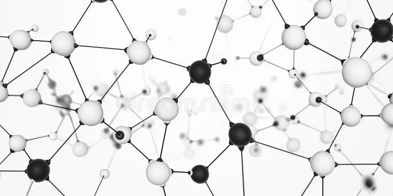 Molecular Structures in Chemical Interactions Stock Illustration ...