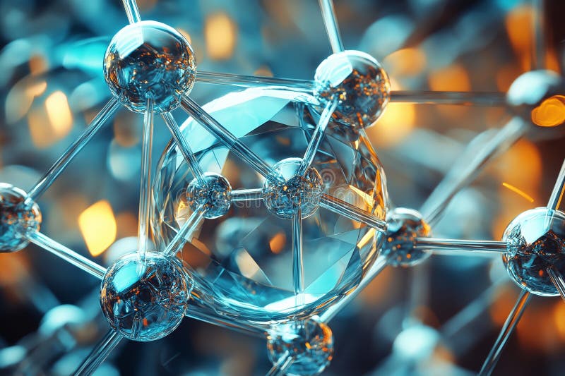 Molecular Structures in Chemical Interactions Stock Photo - Image of ...