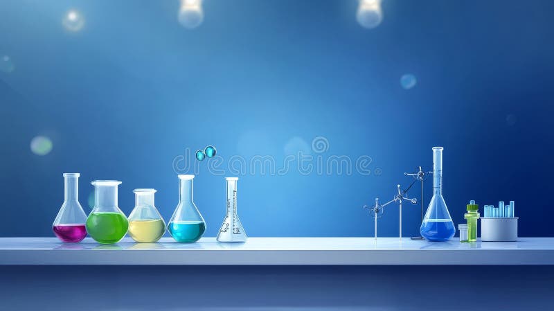 Molecular Structures in a Chemistry Lab a Clean Modern Chemistry Lab ...
