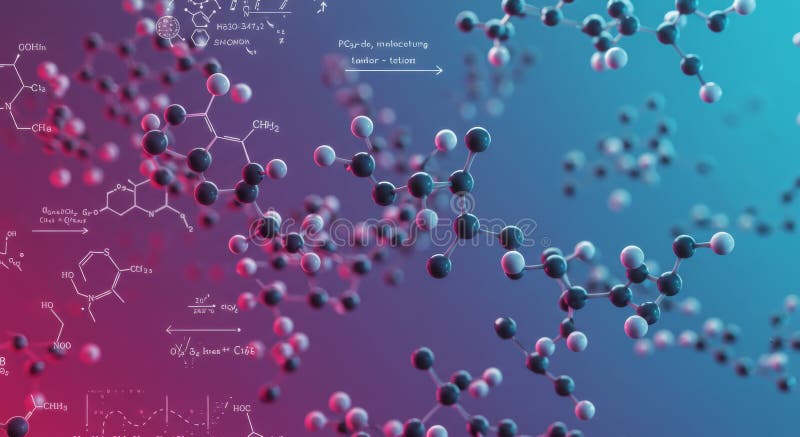 Molecular Structures. Colorful Molecular Model Structures on White ...