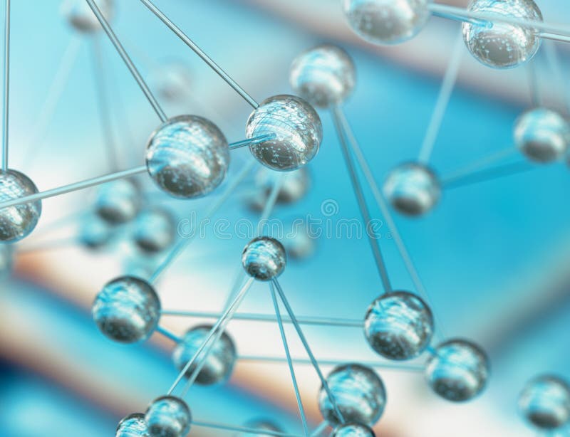 Molecular Structures.3d Illustration of Molecule Model Stock ...