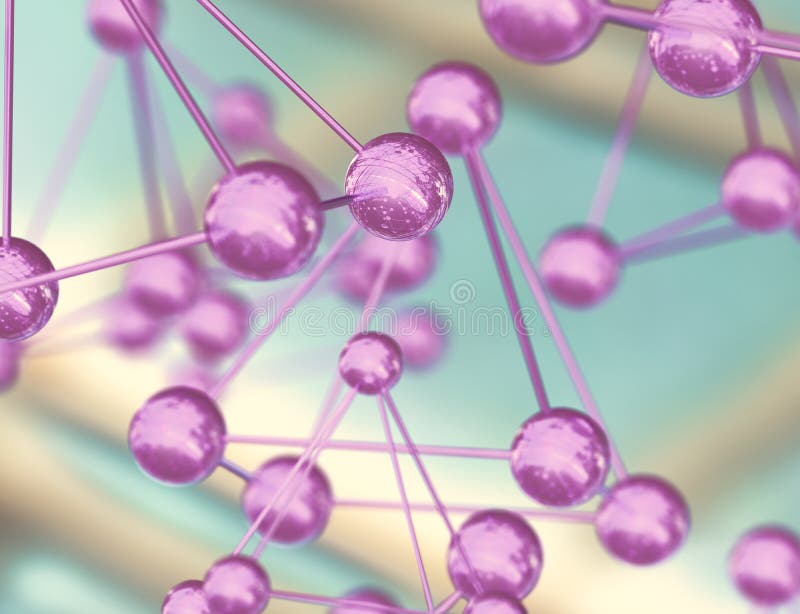 Molecular Structures.3d Illustration of Molecule Model Stock ...