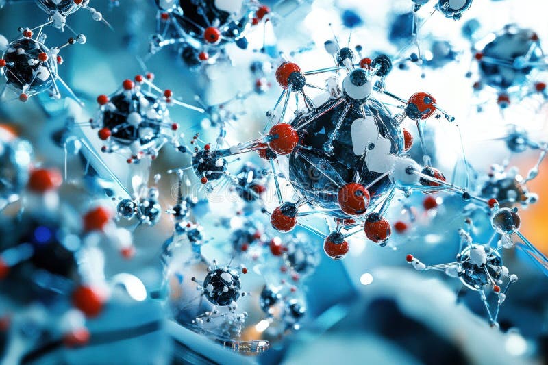 Molecular Structures Illuminated in an Abstract Scientific Environment ...