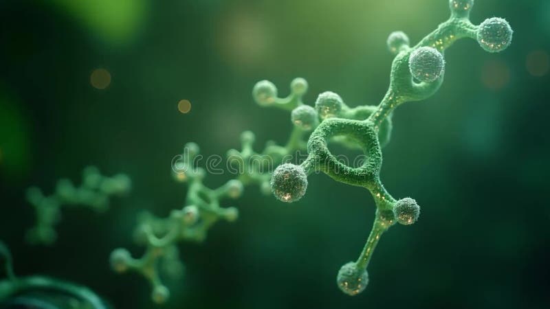 Molecular Structures: Scientific Visualization of Interconnected Green ...