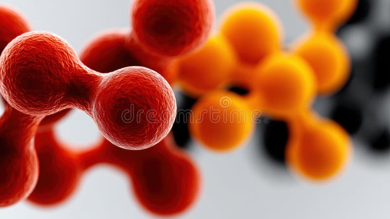 Molecular Structures Vibrant Colors Represent Essence of Scientific ...