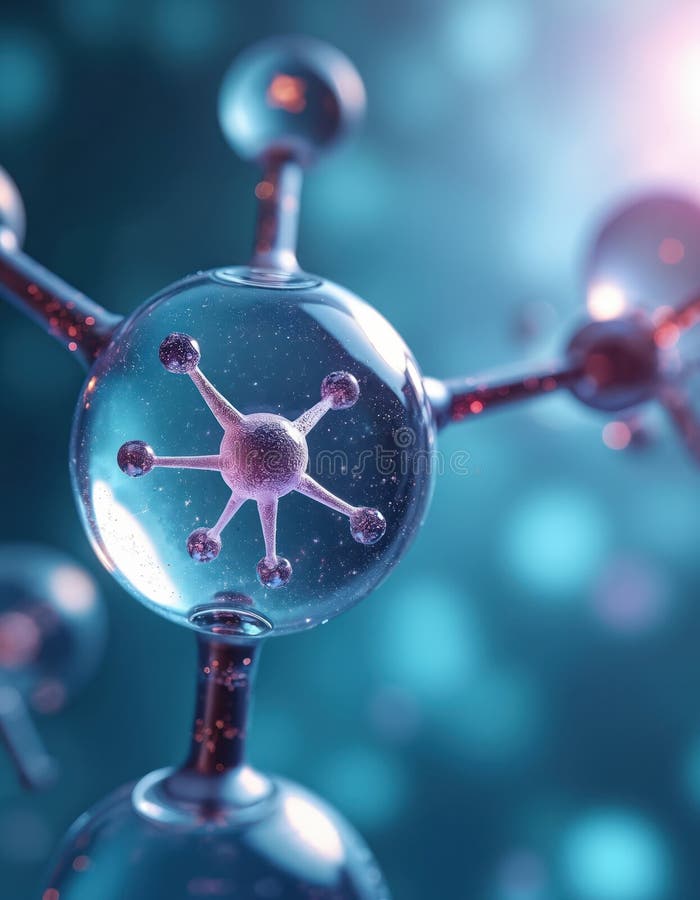 Molecular Structures Visualised with Interconnected Atoms, Spherical ...