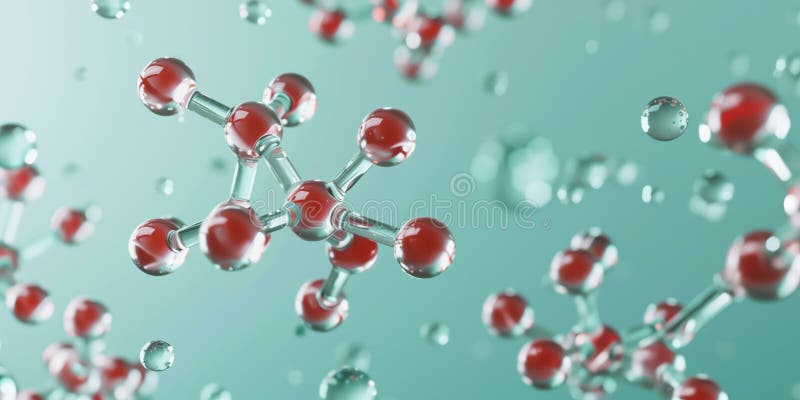 Molecular Structures and Water Drops - AI Generated Stock Illustration ...
