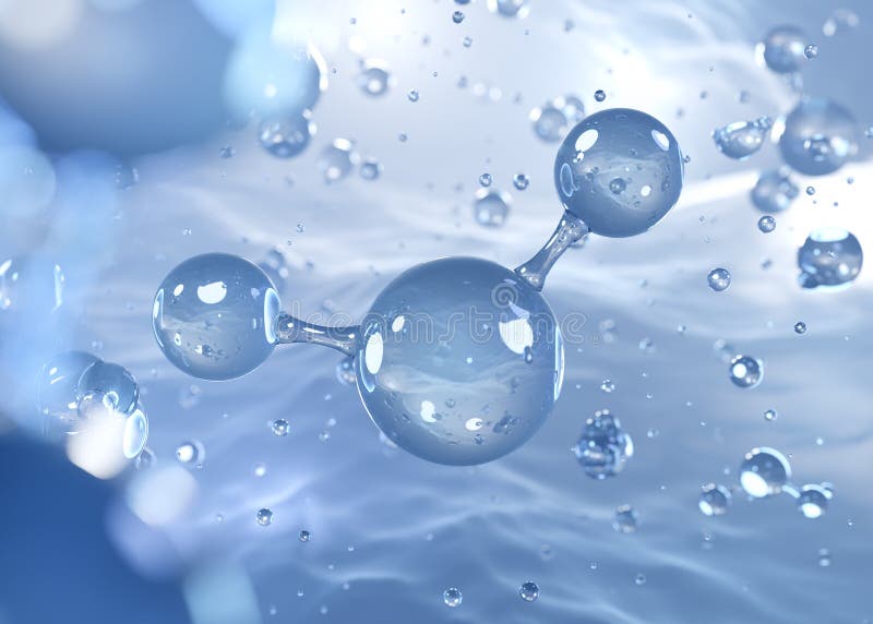 Molecular Structures - Water, Liquid Bubbles, Closeup Abstract 3d ...