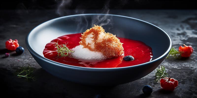 Molecular Take on Ukrainian Borsch with Crispy Beetroot Foam. AI ...