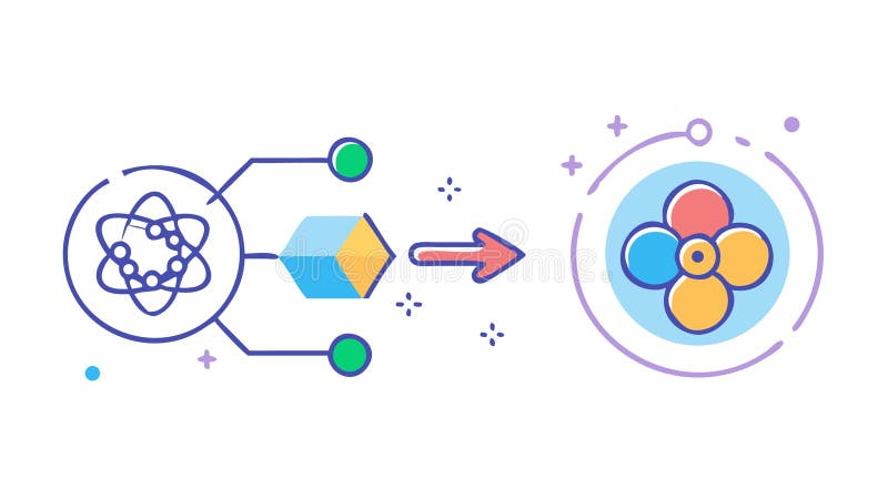 Molecular Transformation and Cellular Development Process, Vector Design Generative AI Stock ...