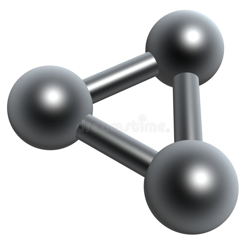 Molecular triangle stock illustration. Illustration of triangle - 2018720