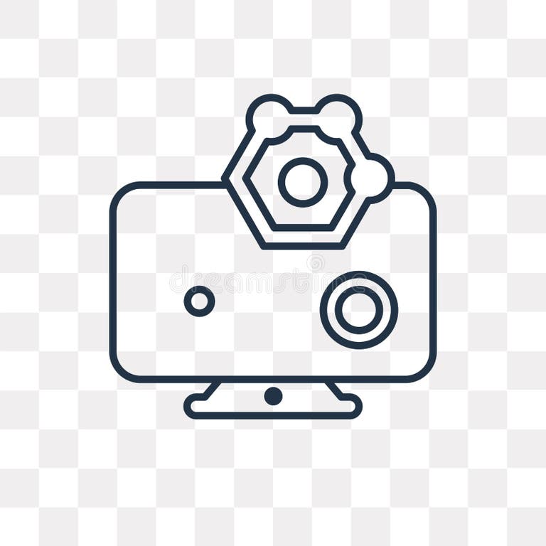 Molecular Vector Icon Isolated on Transparent Background, Linear Stock ...