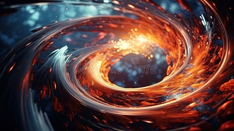 Molecular Whirlpool: Abstraction with Vortex Forms Stock Illustration ...