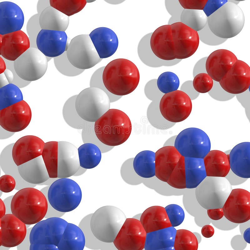 Complex Molecule Atom Structure 3D Render Stock Illustration ...