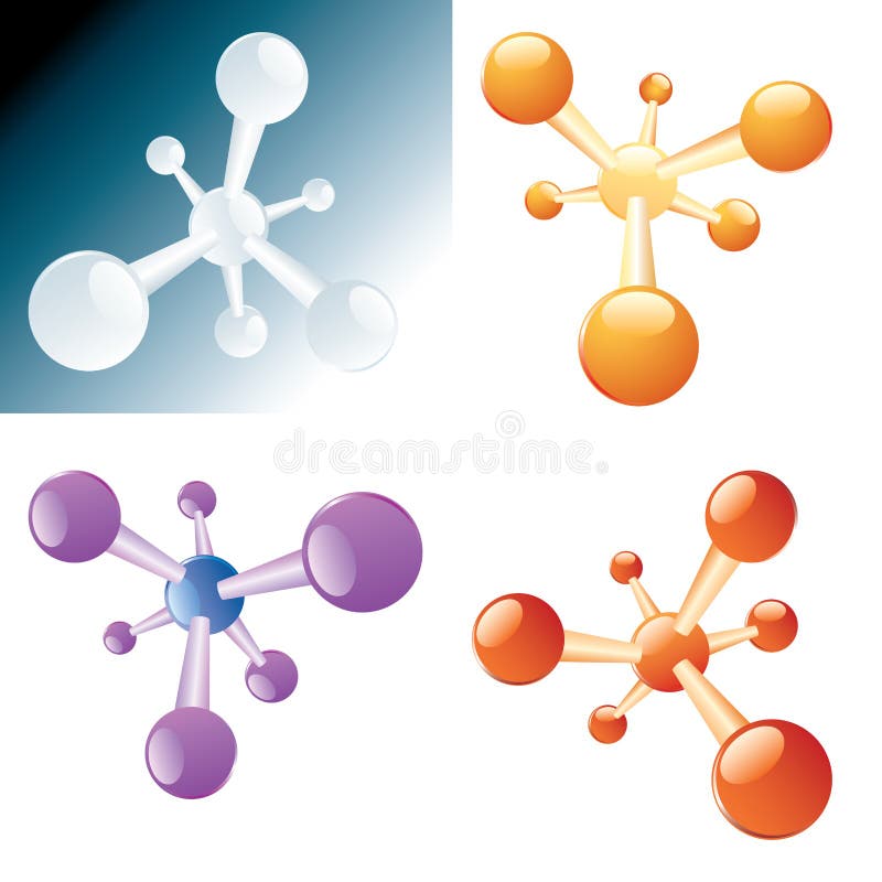 Color molecules stock vector. Illustration of cell, evolution - 9988833